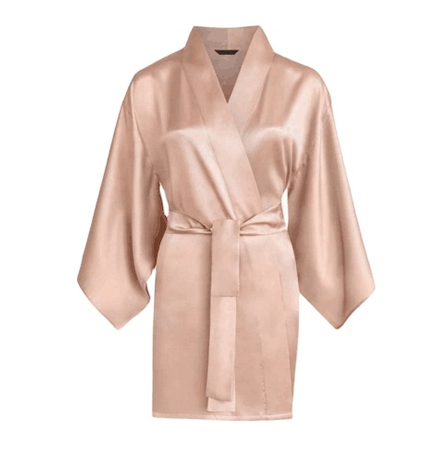 Pink Short Silk Dressing Gown - Buy silk dressing gown, short silk ...