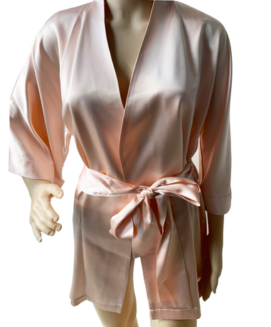 Pink Short Silk Kimono Robe - Buy Silk Kimono Robe, Pink Silk Robe ...